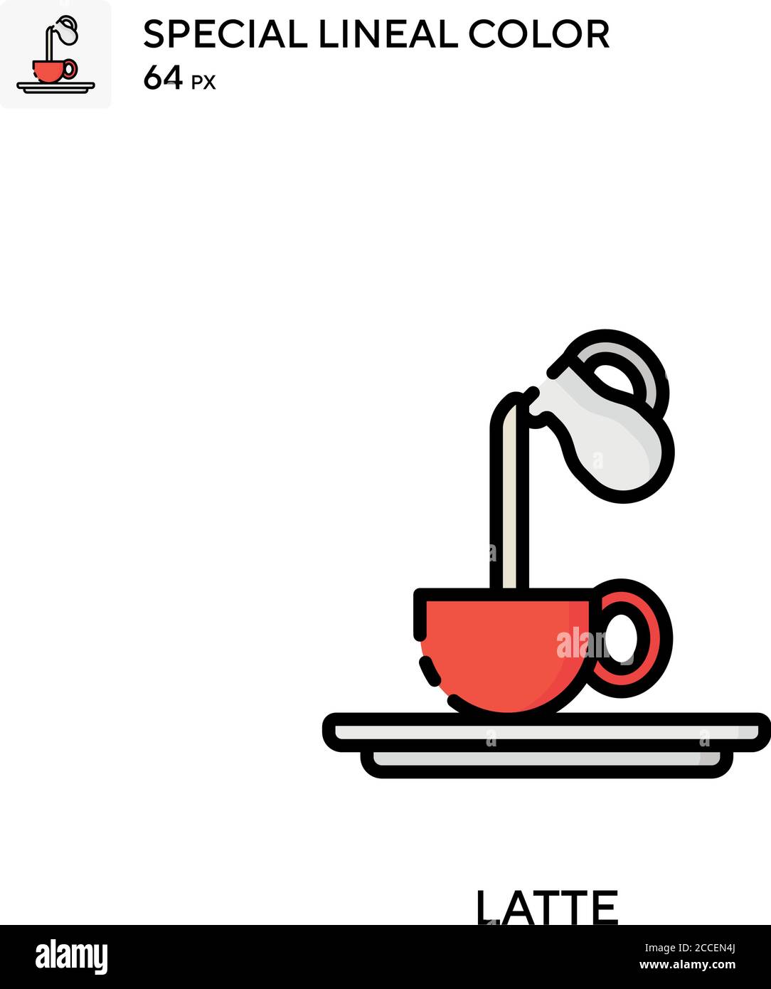Latte Special lineal color icon. Illustration symbol design template ...