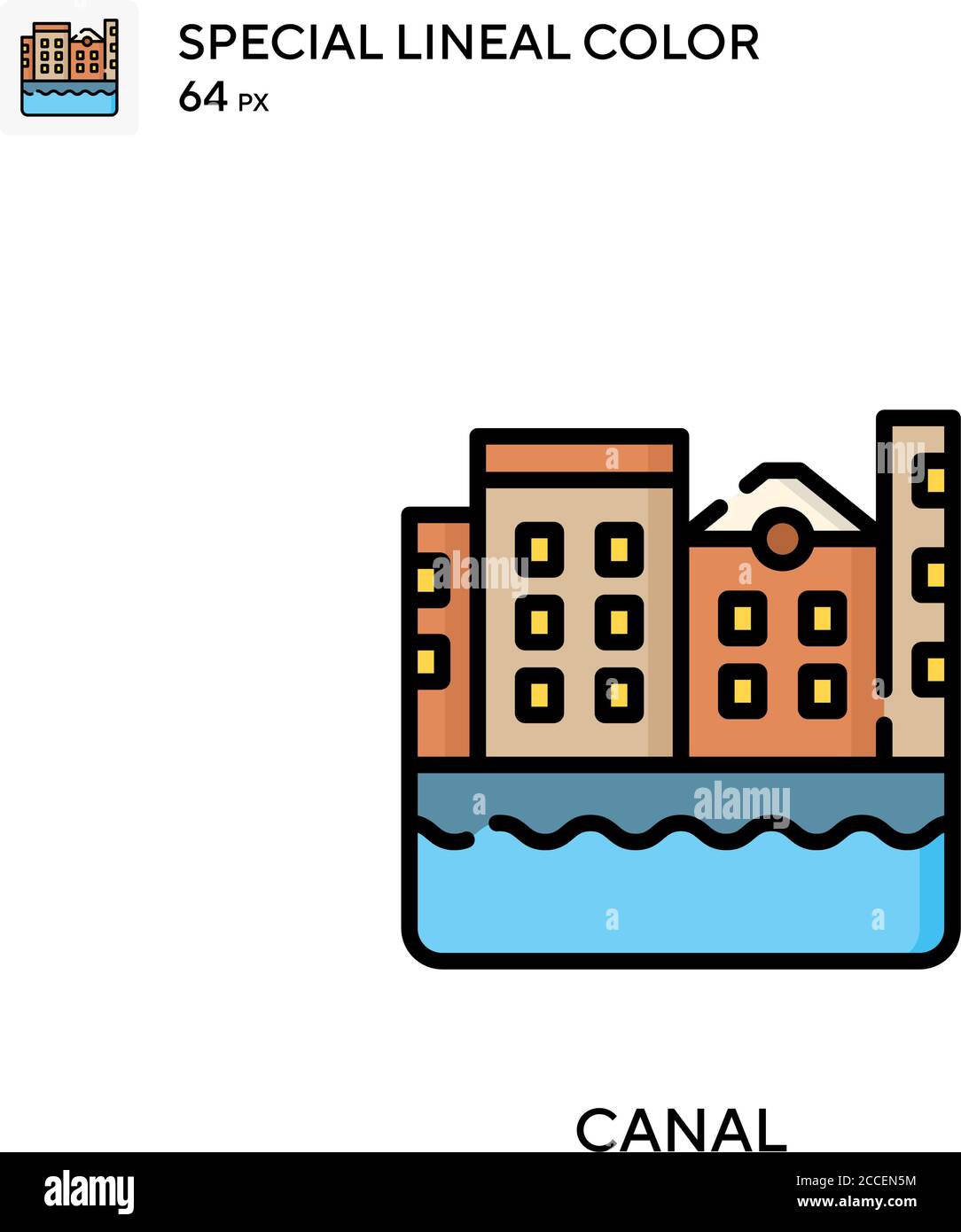 Canal Special lineal color icon. Illustration symbol design template for web mobile UI element ...