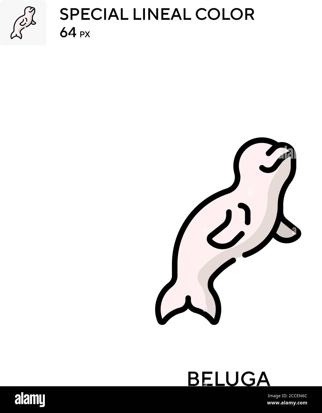 Beluga Special lineal color icon. Illustration symbol design template ...