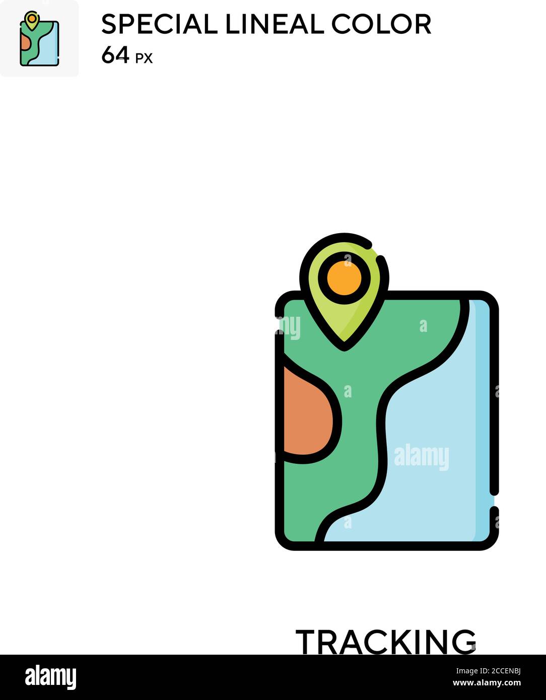 Tracking Special lineal color icon. Illustration symbol design template ...