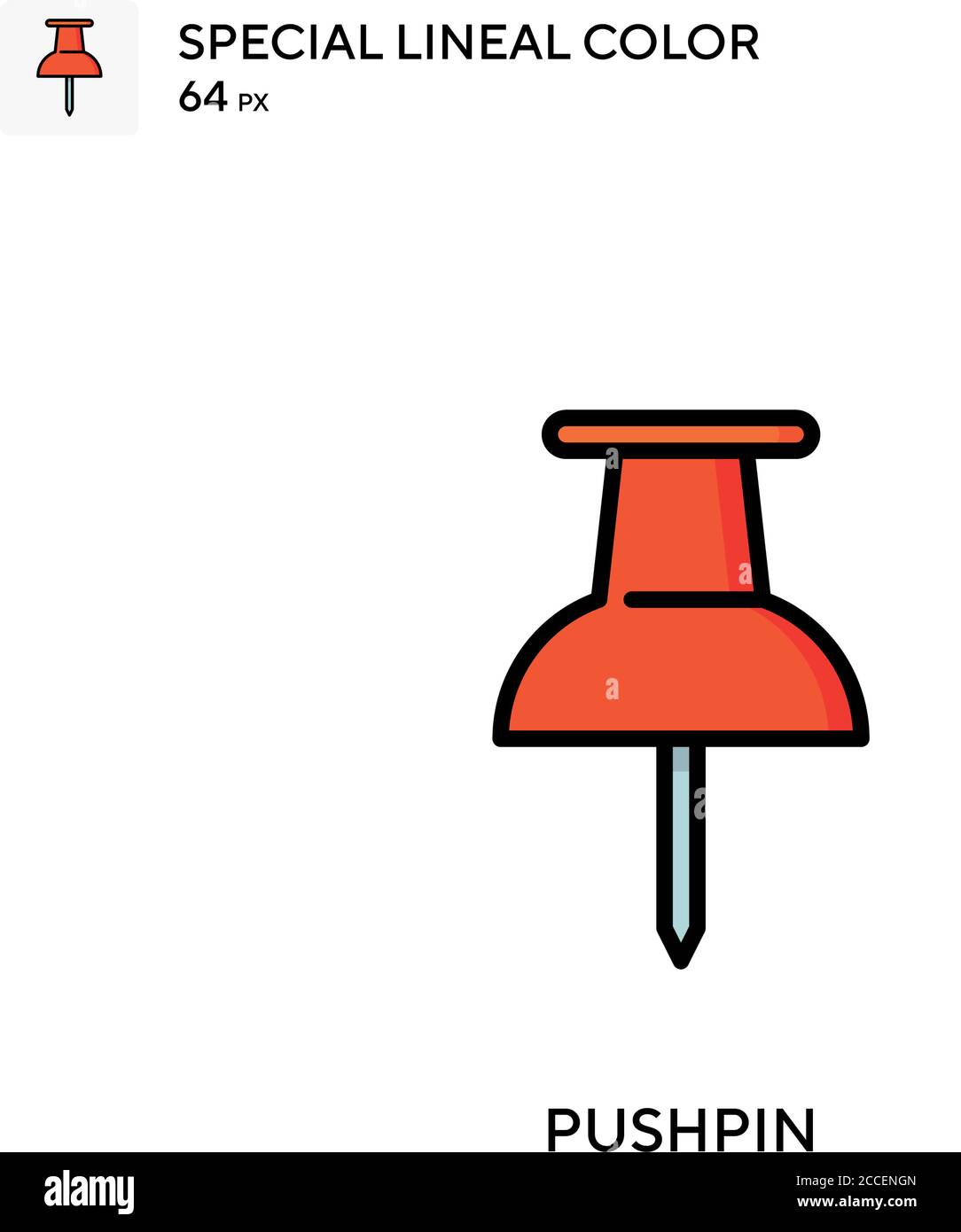 Pushpin Special lineal color icon. Illustration symbol design template for web mobile UI element ...