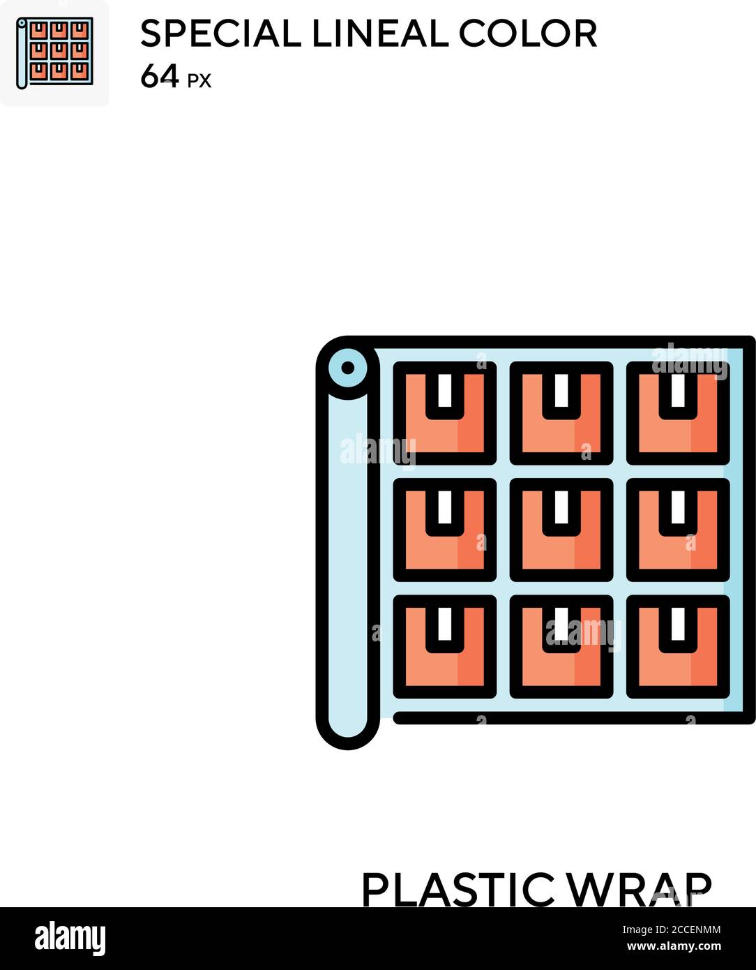 Plastic wrap Special lineal color icon. Illustration symbol design ...