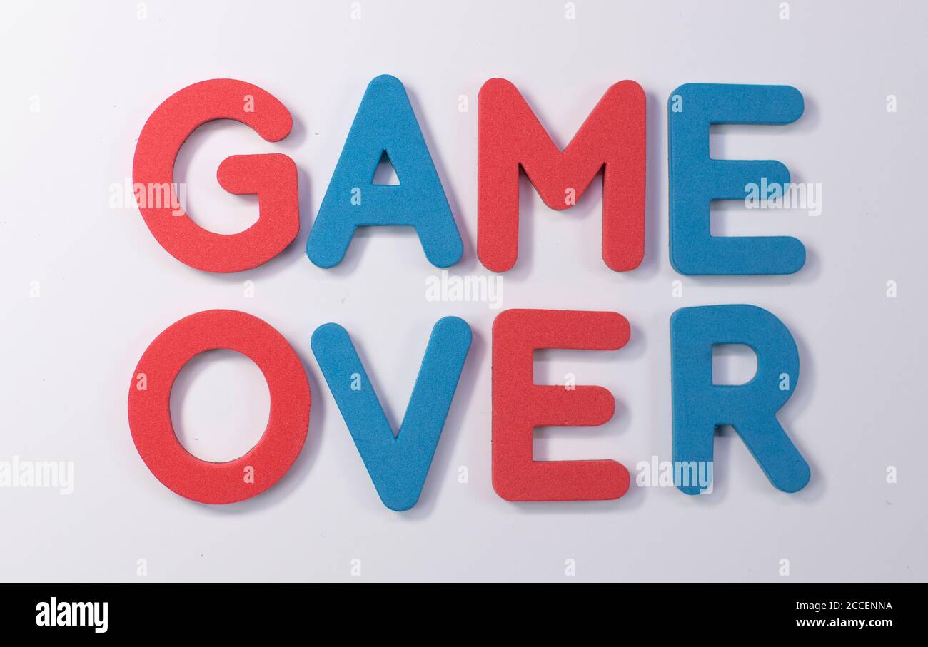Pixel game over sign hi-res stock photography and images - Alamy