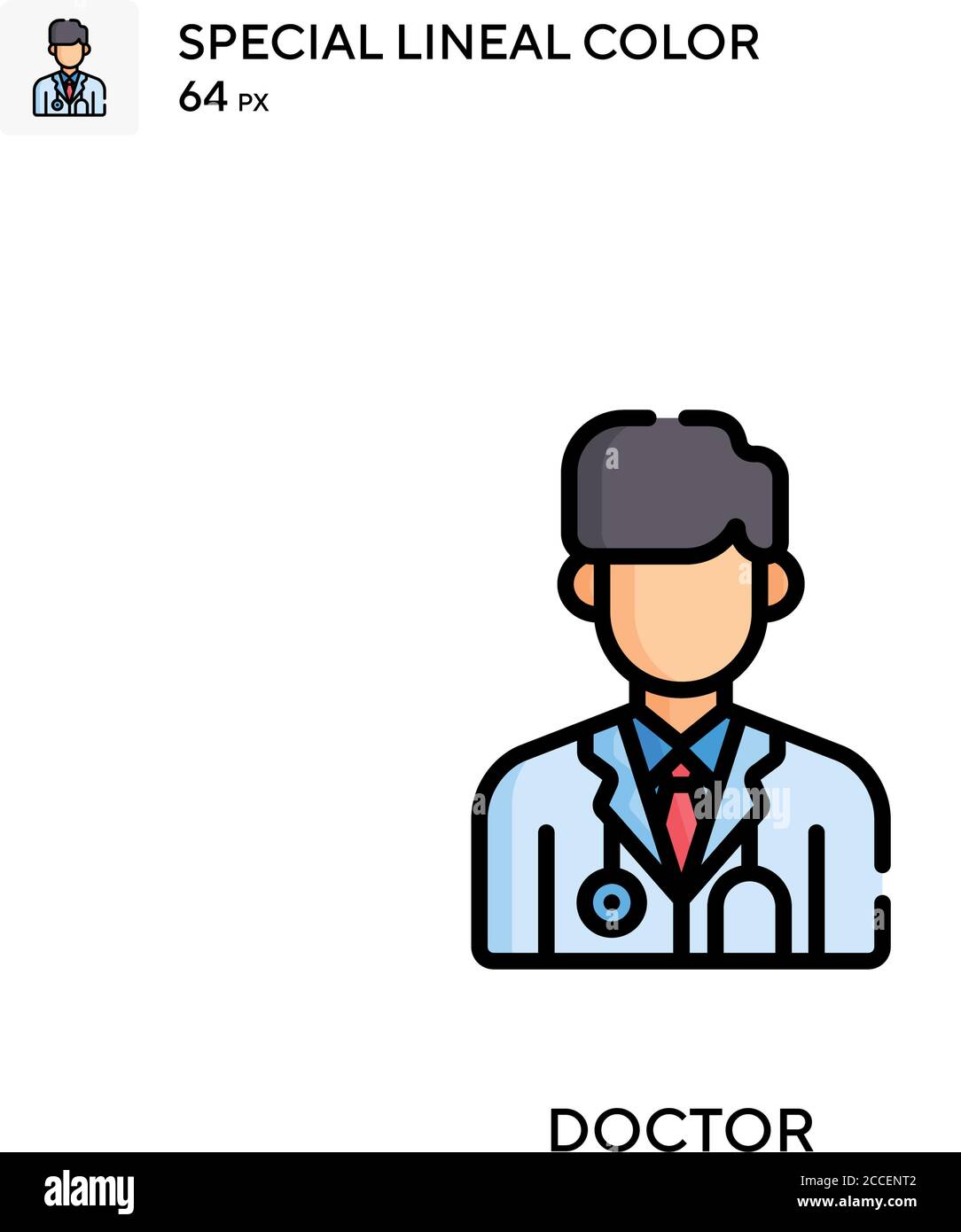 Doctor Special lineal color icon. Illustration symbol design template ...