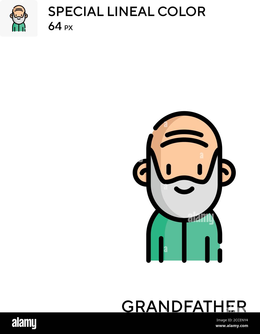 Grandfather Special lineal color icon. Illustration symbol design ...