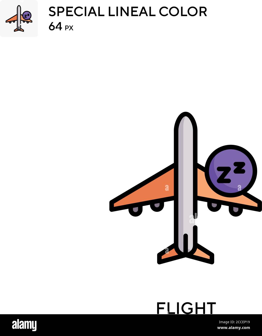 Flight Special lineal color icon. Illustration symbol design template ...