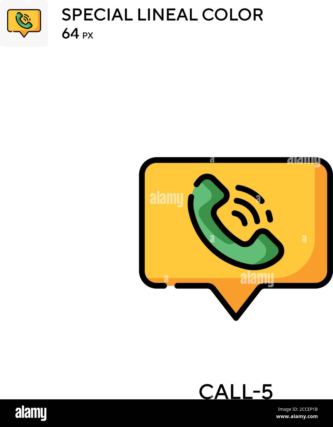 Call-5 Special lineal color icon. Illustration symbol design template for web mobile UI element ...