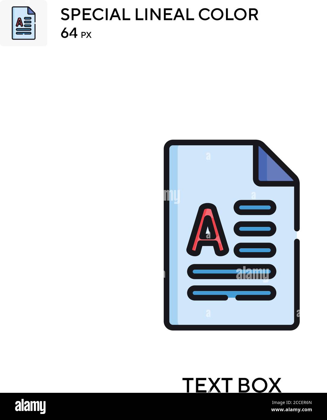 Text box Special lineal color icon. Illustration symbol design template ...