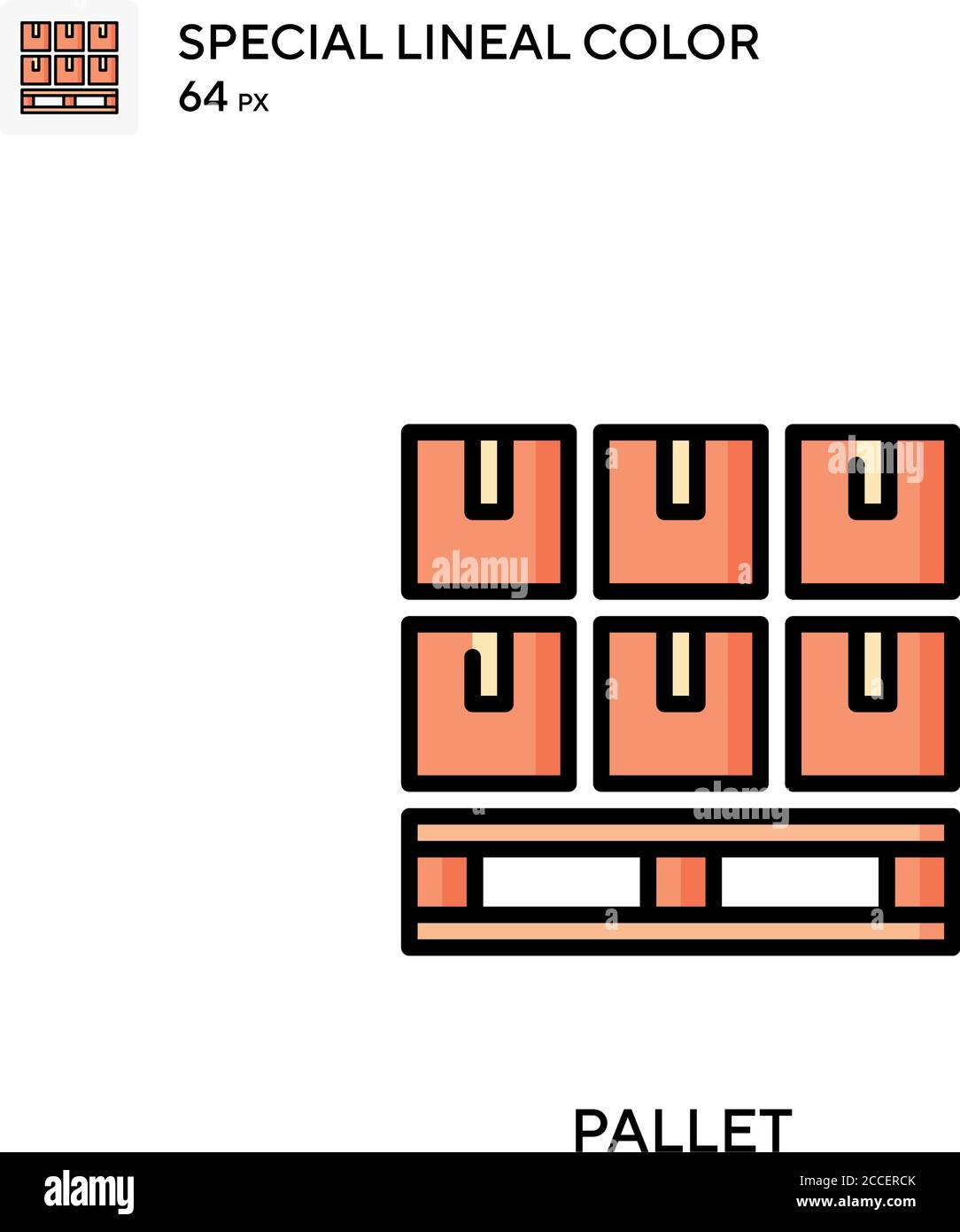 Pallet Special lineal color icon. Illustration symbol design template ...