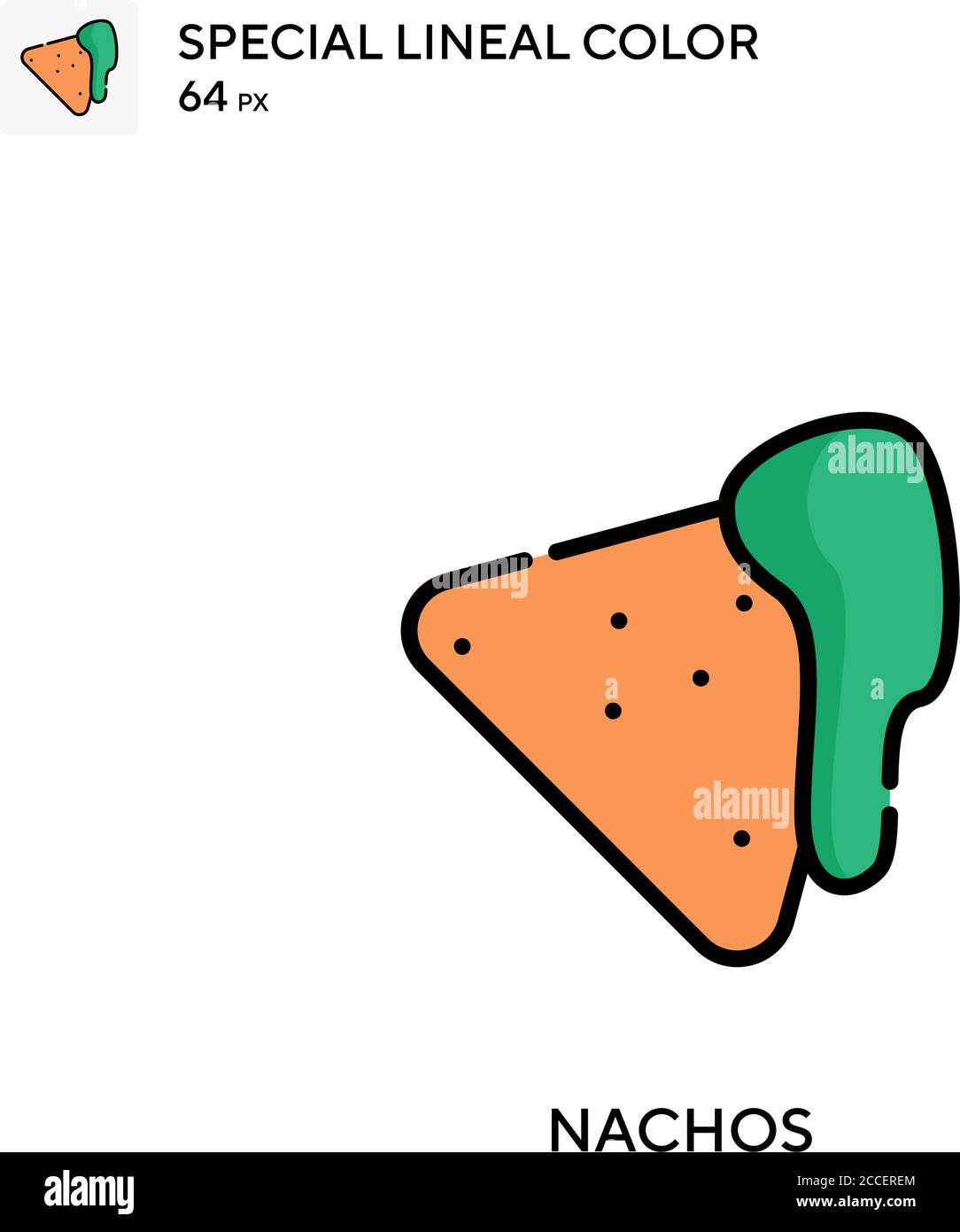 Nachos Special lineal color icon. Illustration symbol design template ...