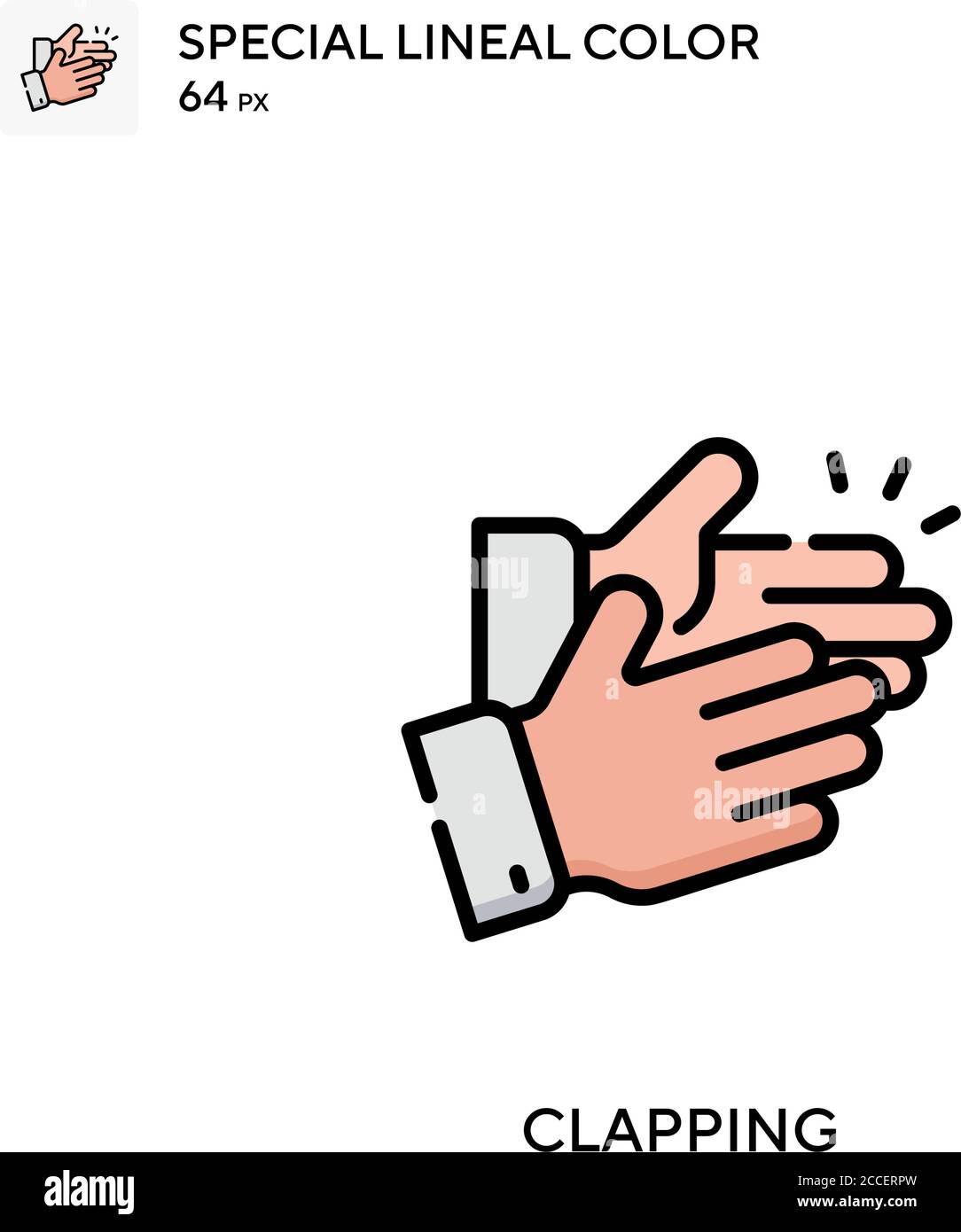 Clapping Special lineal color icon. Illustration symbol design template ...