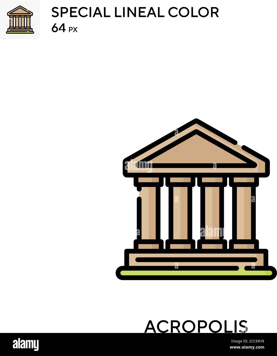 Acropolis Special lineal color icon. Illustration symbol design ...