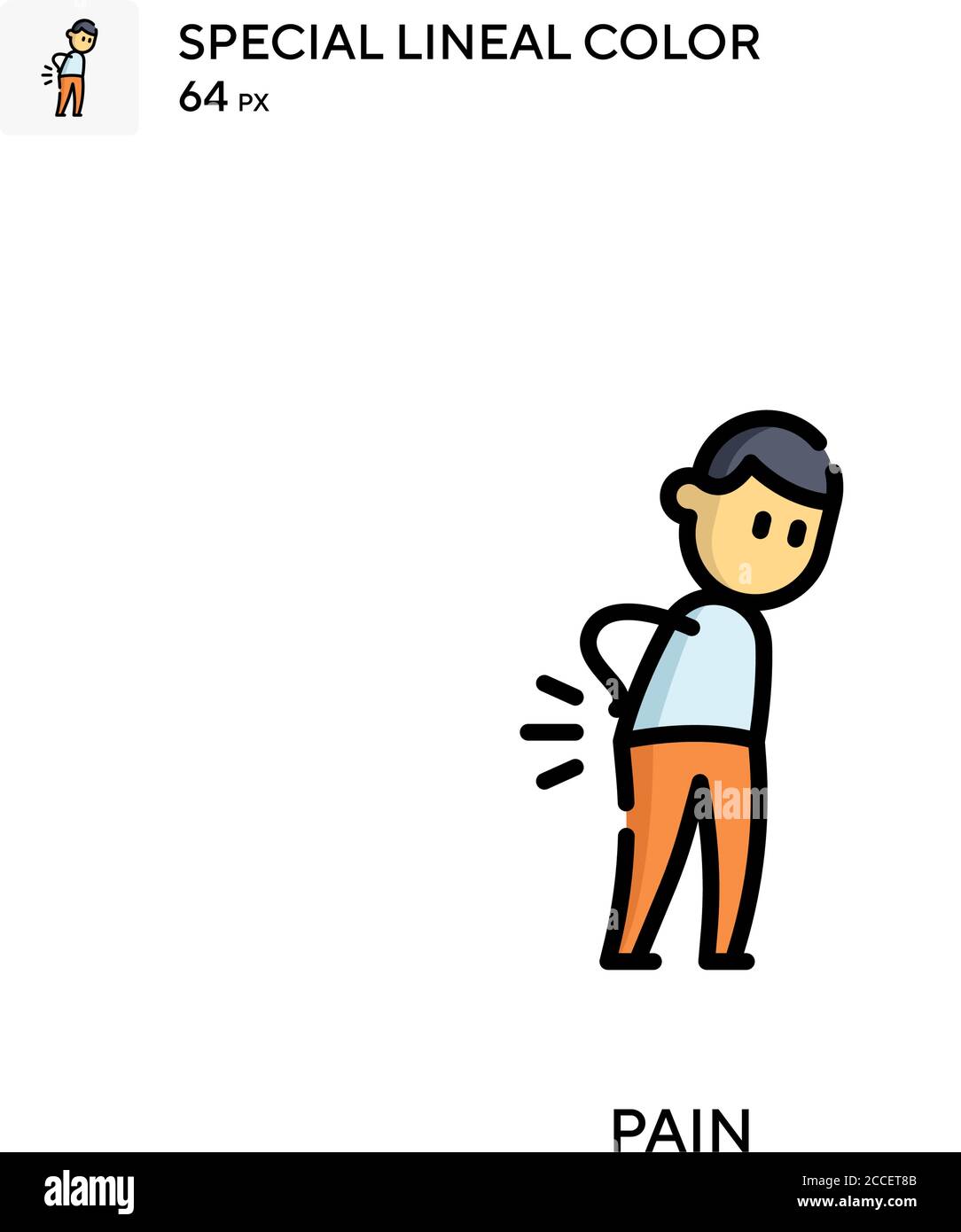 Pain Special lineal color icon. Illustration symbol design template for ...