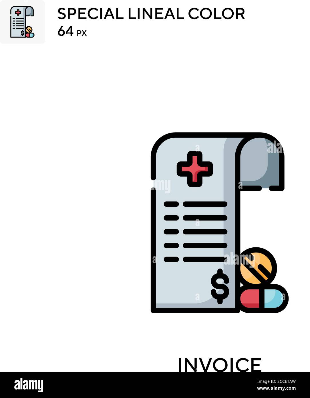 Invoice Special lineal color icon. Illustration symbol design template ...