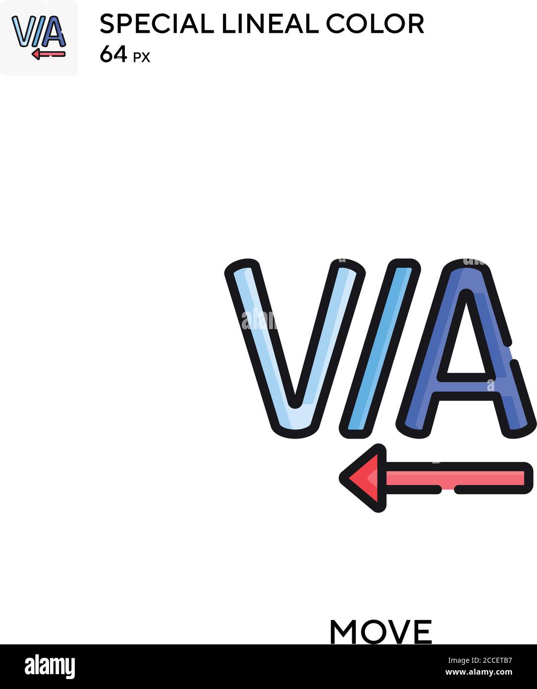 Move Special lineal color icon. Illustration symbol design template for ...