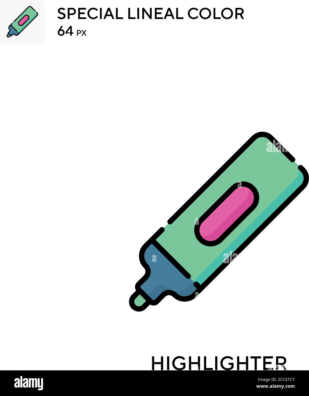 Highlighter Special lineal color icon. Illustration symbol design ...