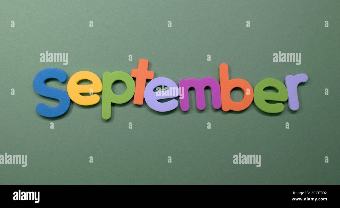 September calendar hi-res stock photography and images - Alamy