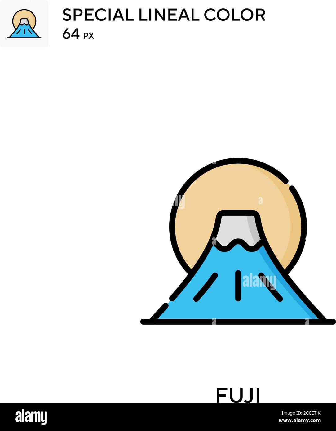 Fuji Special lineal color icon. Illustration symbol design template for web mobile UI element ...