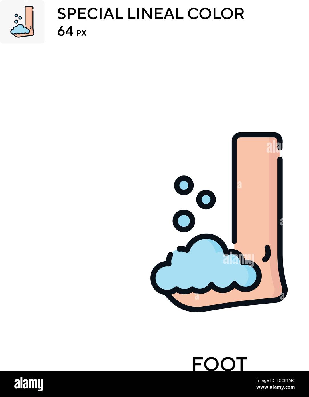 Foot Special lineal color icon. Illustration symbol design template for ...