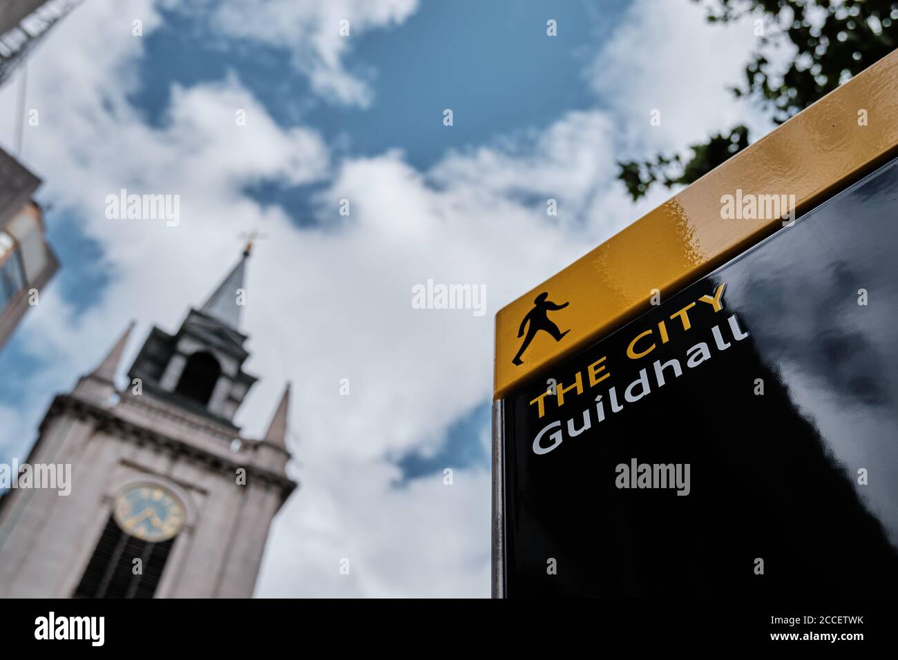 Guildhall Street sign, City of London, UK Stock Photo - Alamy