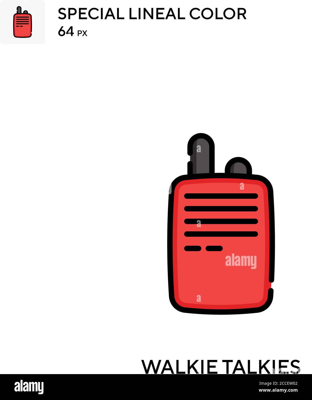 Walkie talkies Special lineal color icon. Illustration symbol design ...
