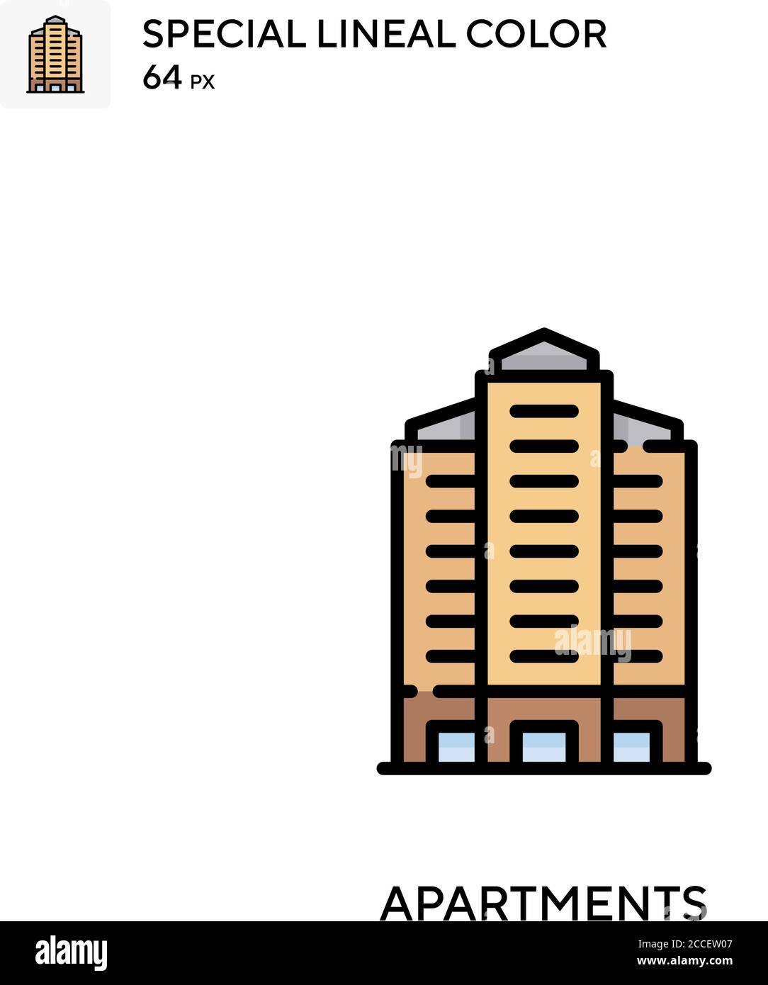 Apartments Special lineal color icon. Illustration symbol design ...