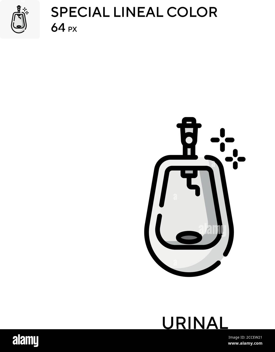 Urinal Special lineal color icon. Illustration symbol design template ... Urinal Special lineal color icon. Illustration symbol design template ...
