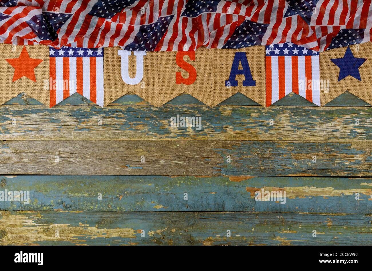 American symbol celebrating holiday USA word of letters with veterans ...