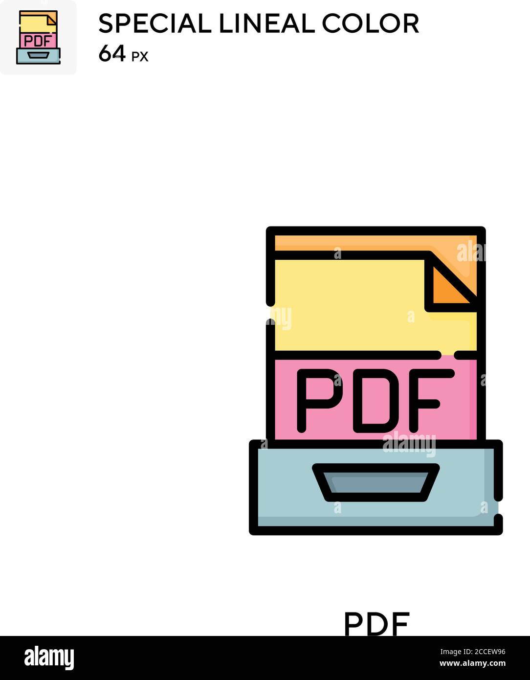 Pdf Special lineal color icon. Illustration symbol design template for ...