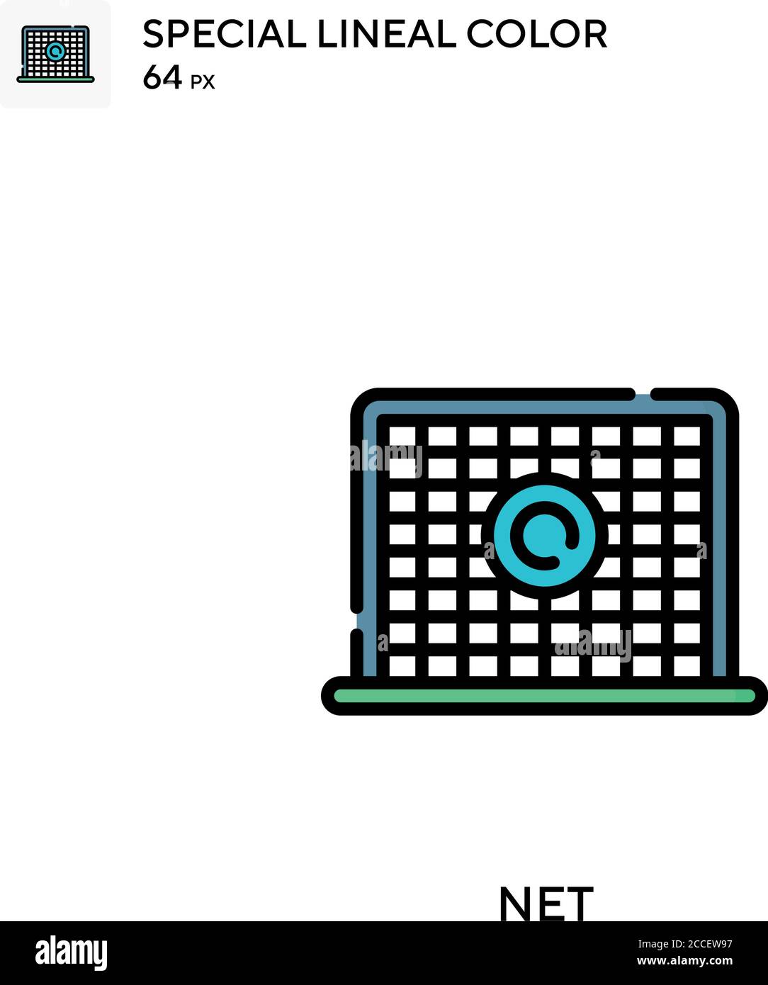 Net Special lineal color icon. Illustration symbol design template for ...