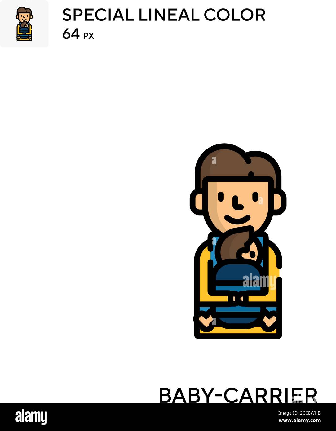 Baby-carrier Special lineal color icon. Illustration symbol design ...