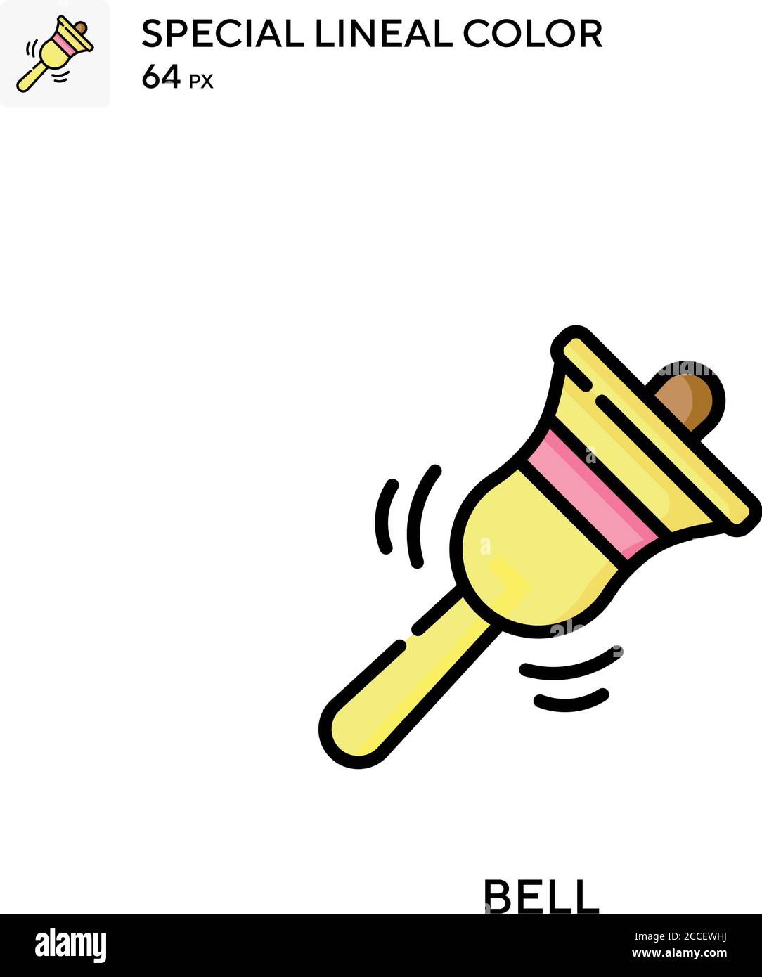Bell Special lineal color icon. Illustration symbol design template for ...