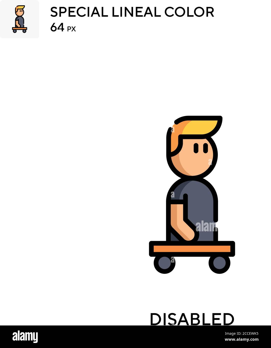 Disabled Special lineal color icon. Illustration symbol design template ...