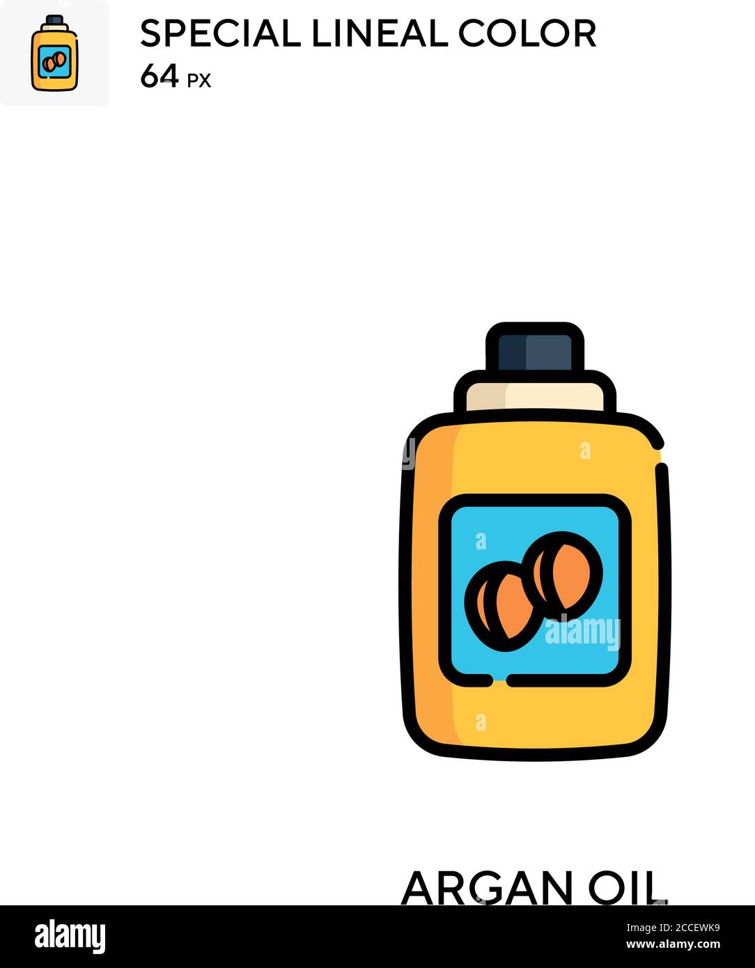 Argan oil Special lineal color icon. Illustration symbol design ...