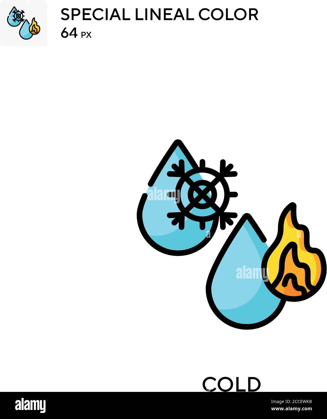 Cold Special lineal color icon. Illustration symbol design template for ...