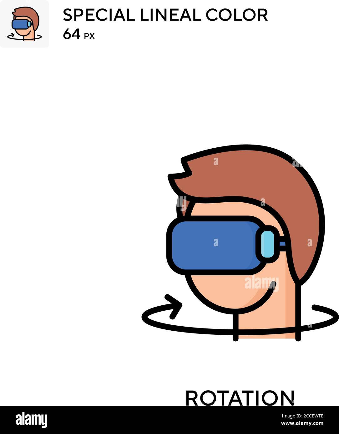 Rotation Special lineal color icon. Illustration symbol design template ...