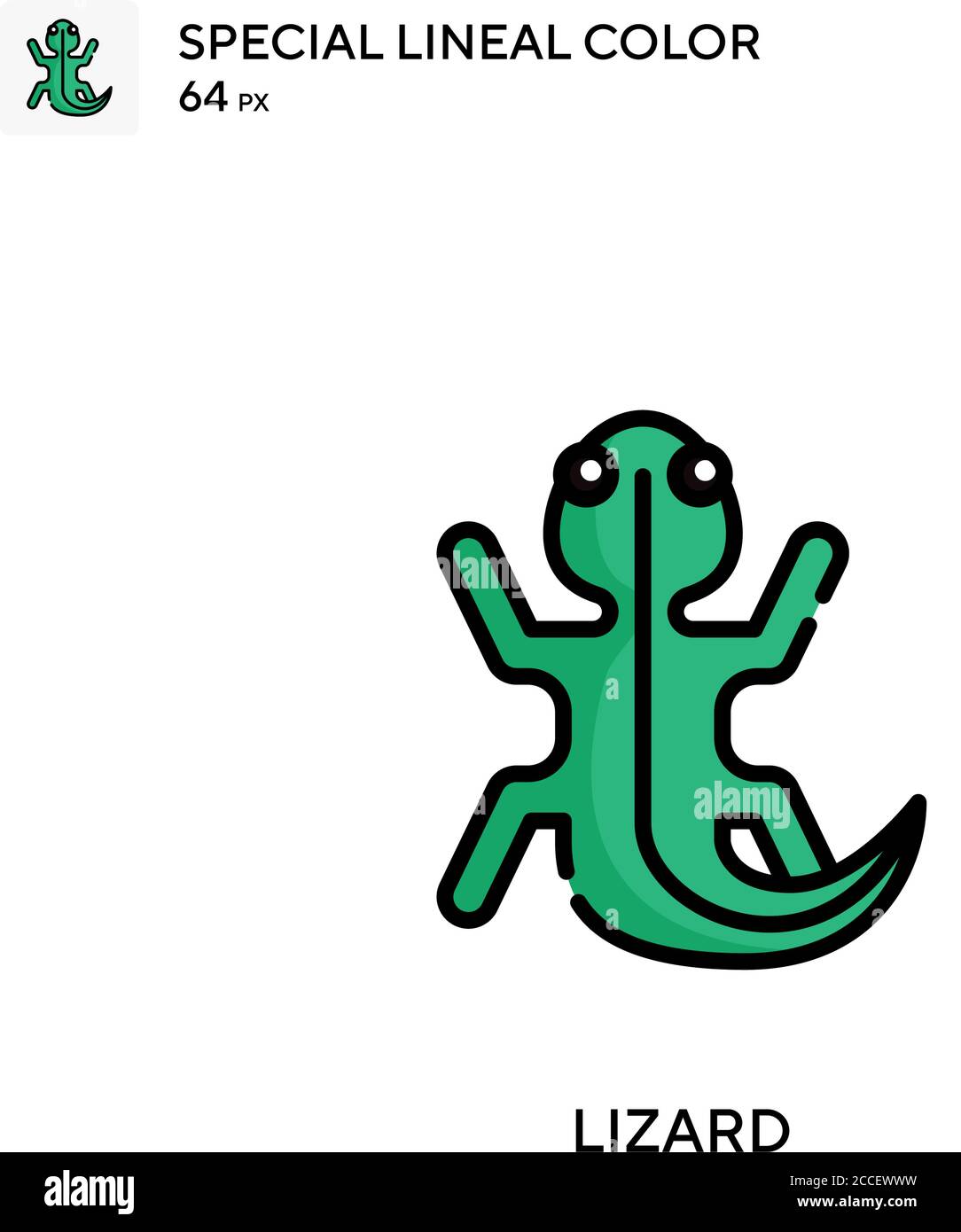 Lizard Special lineal color icon. Illustration symbol design template ...