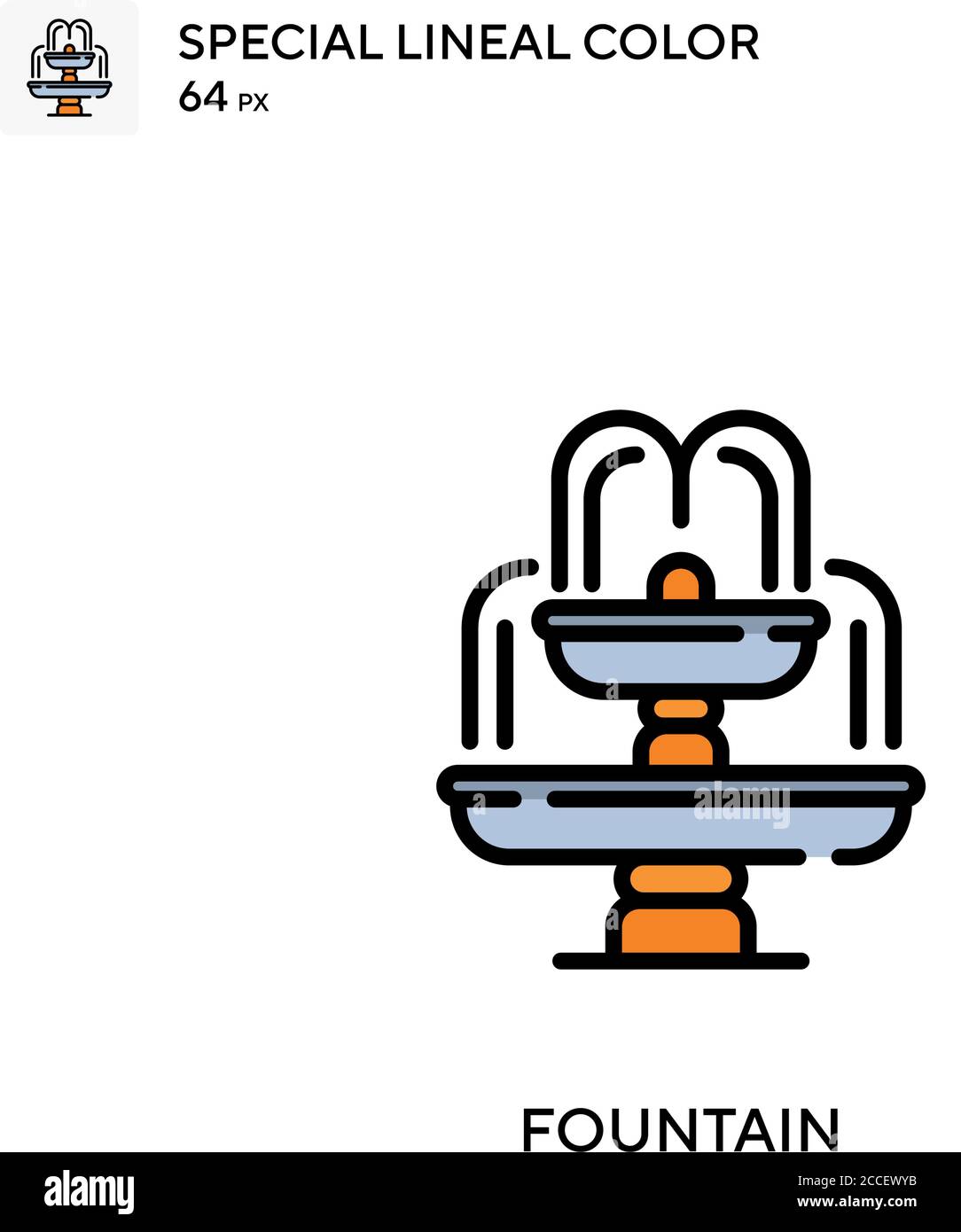 Fountain Special lineal color icon. Illustration symbol design template ...