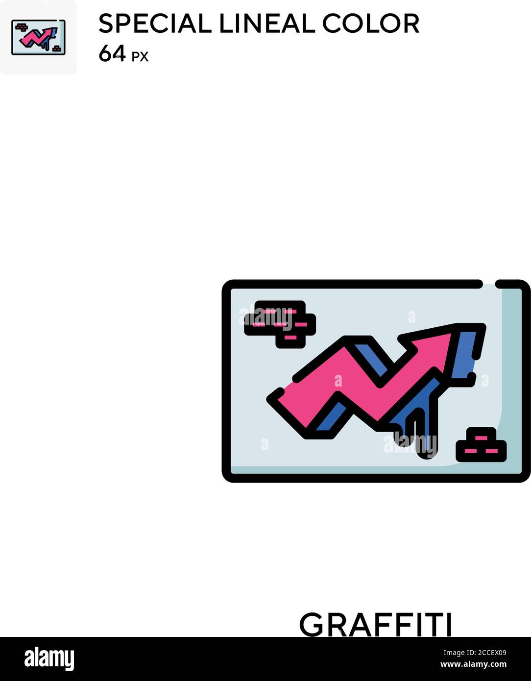 Graffiti Special lineal color icon. Illustration symbol design template ...