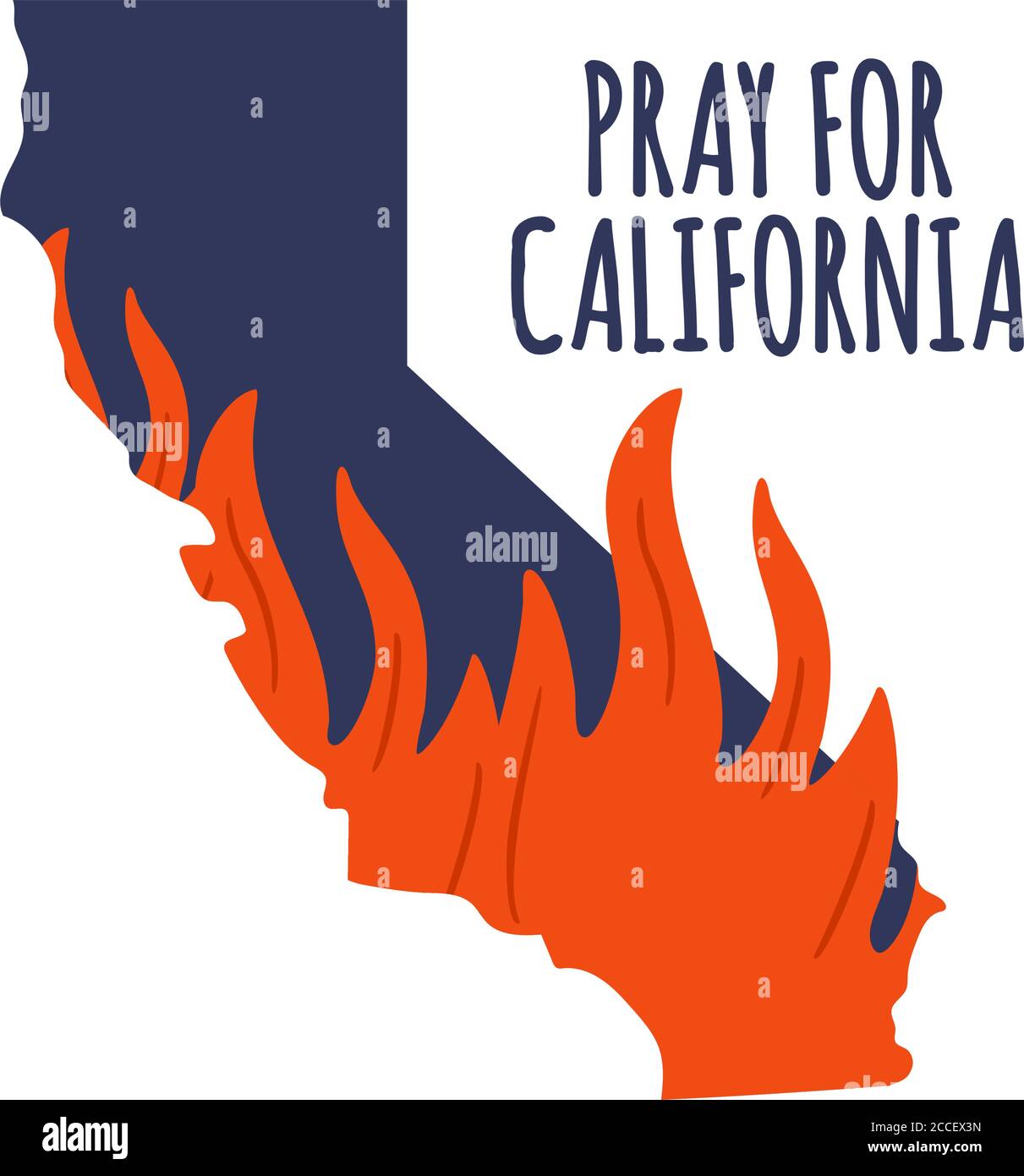 California wildfire map Stock Vector Images - Alamy