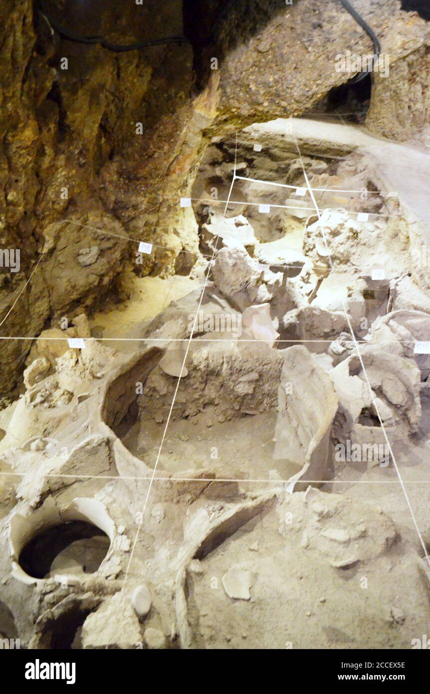 Armenia Areni 1 Cave Excavation of oldest descovered winery Stock Photo ...