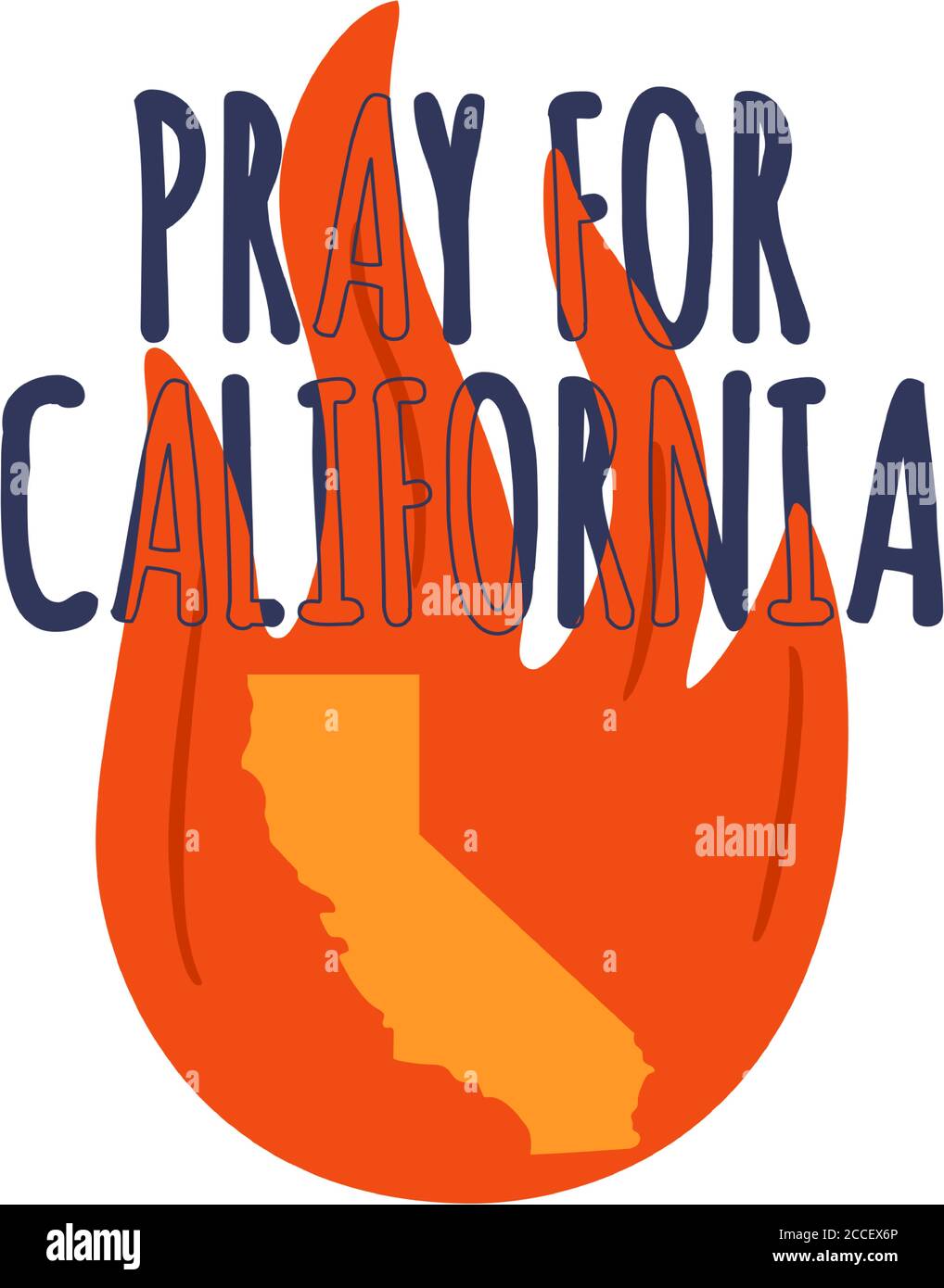 Illustration in support of the southern California after a wildfires ...