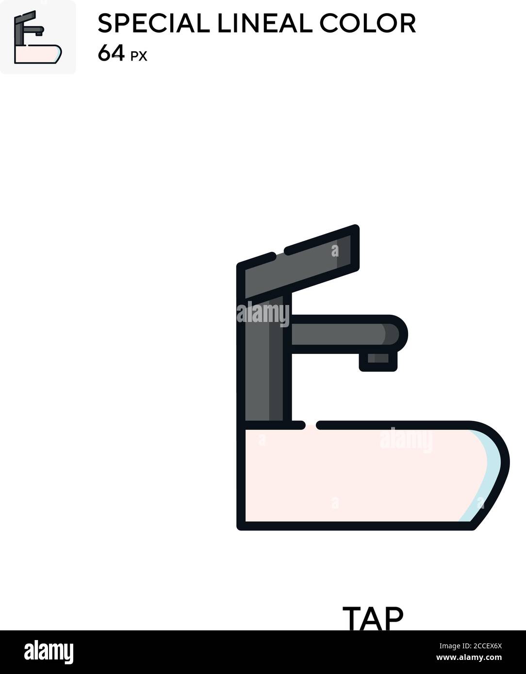 Tap Special lineal color icon. Illustration symbol design template for ...