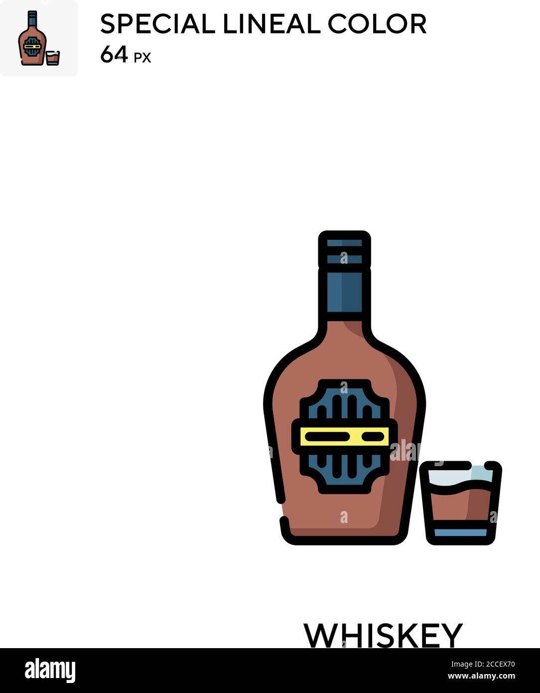 Whiskey Special lineal color icon. Illustration symbol design template ...