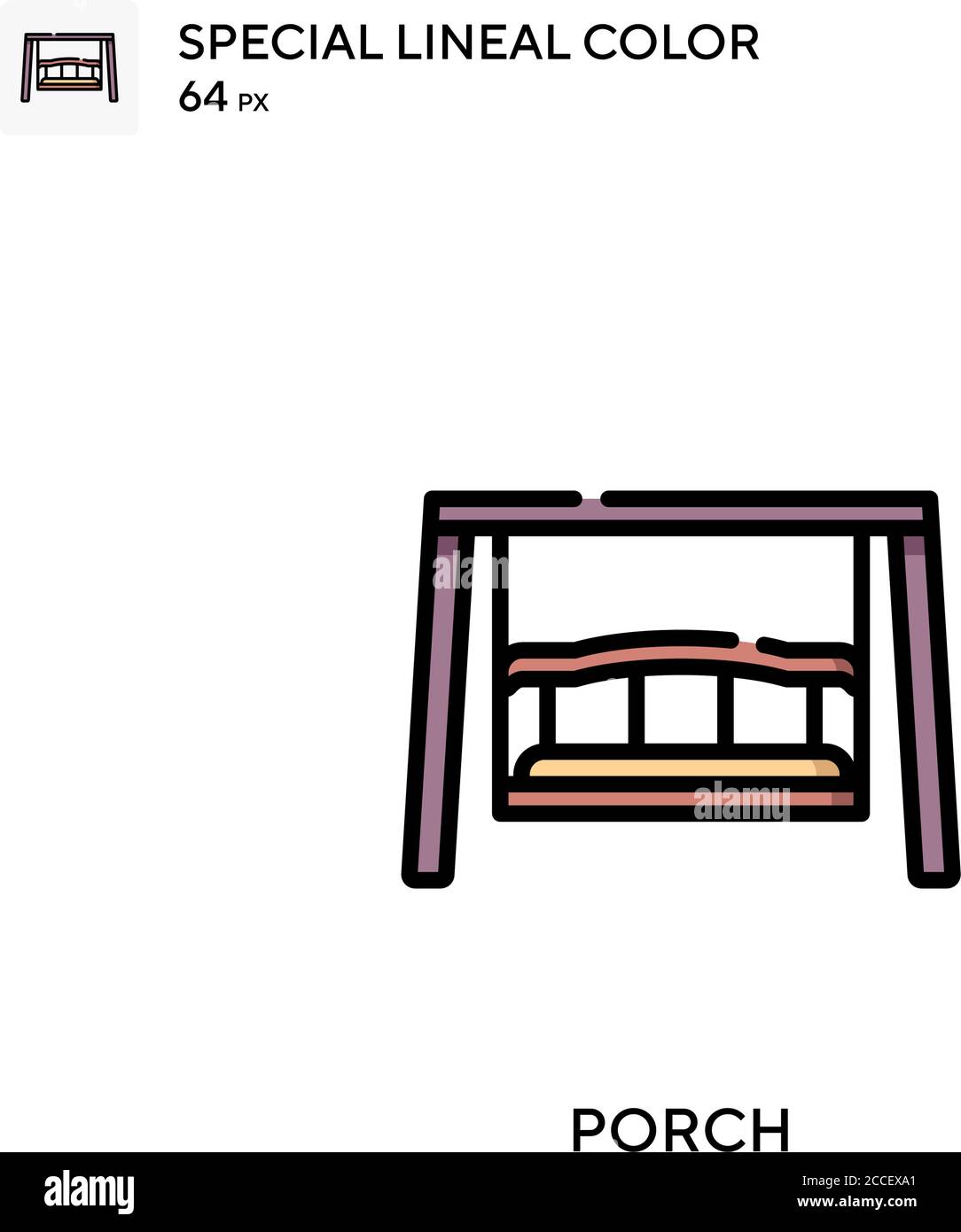 Porch Special lineal color icon. Illustration symbol design template ...