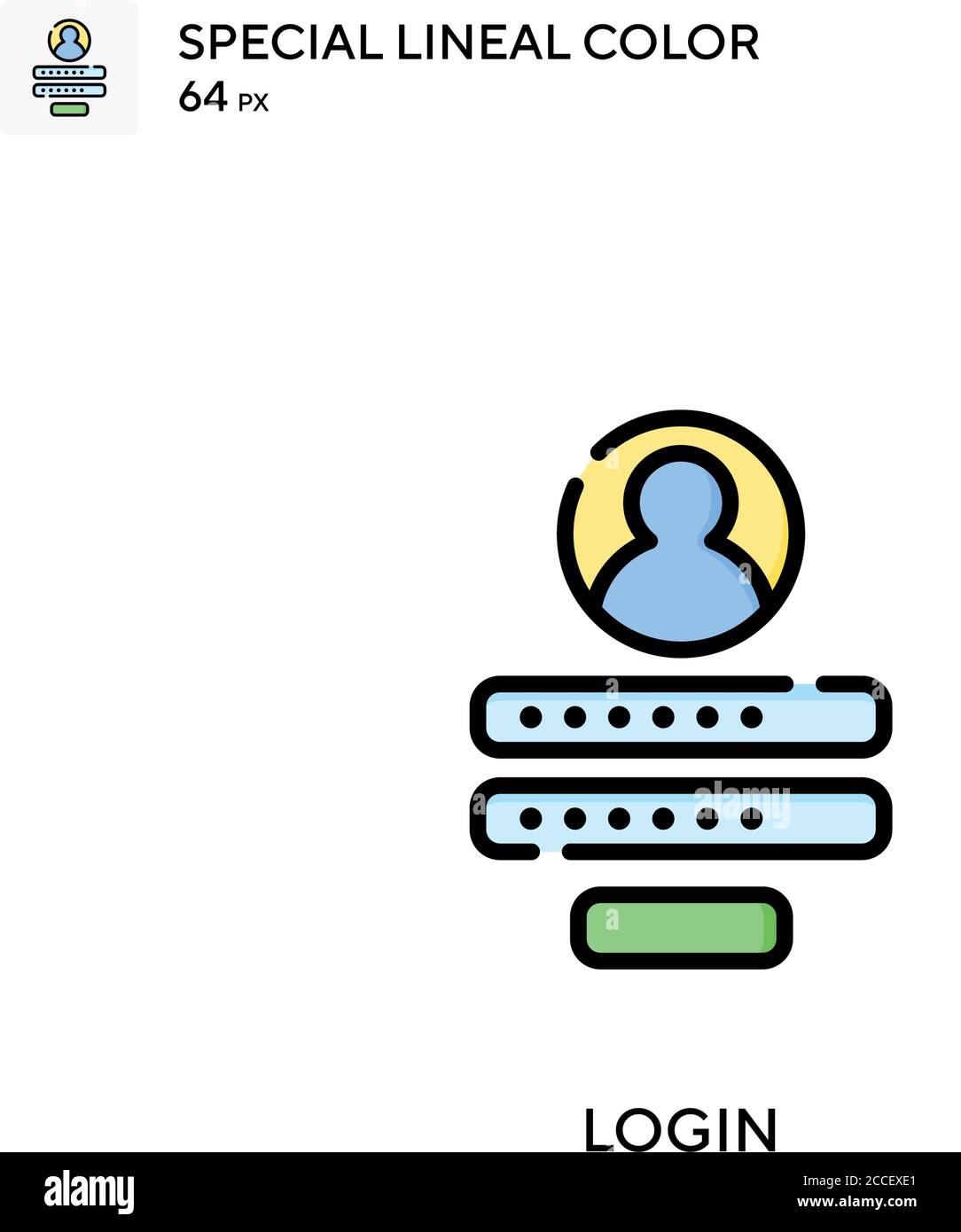 Login Special lineal color icon. Illustration symbol design template ...