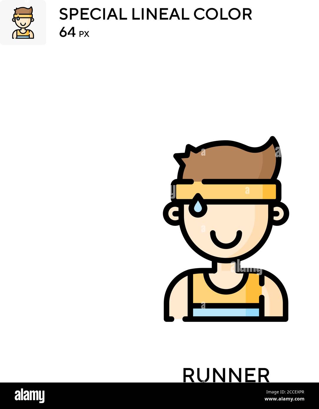 Runner Special lineal color icon. Illustration symbol design template ...