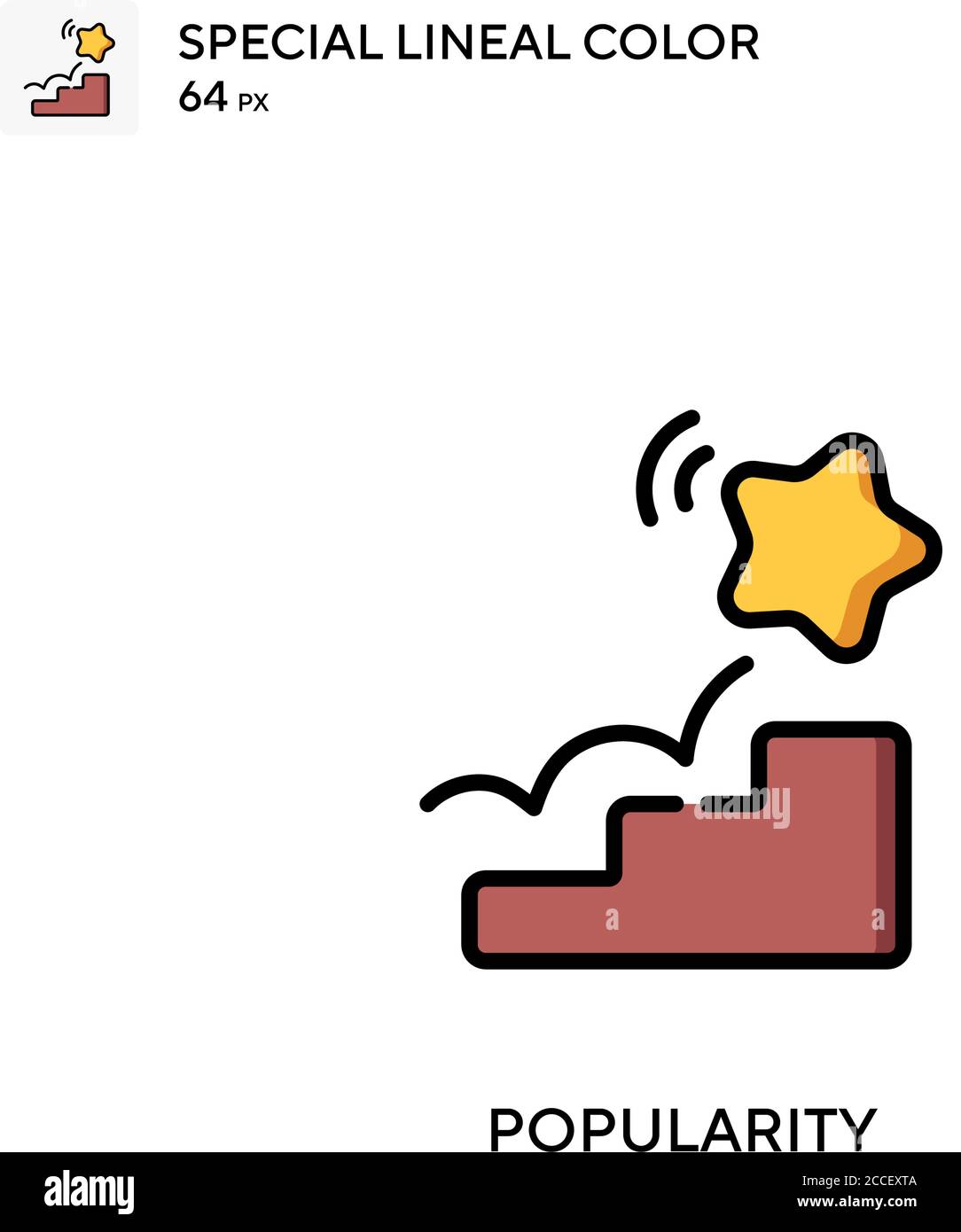 Popularity Special lineal color icon. Illustration symbol design ...