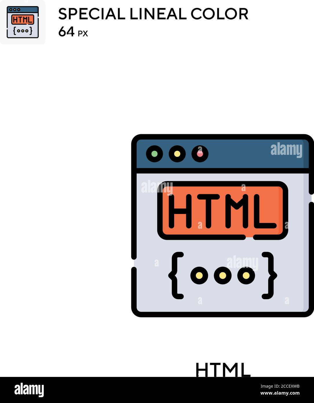 Html Special lineal color icon. Illustration symbol design template for ...