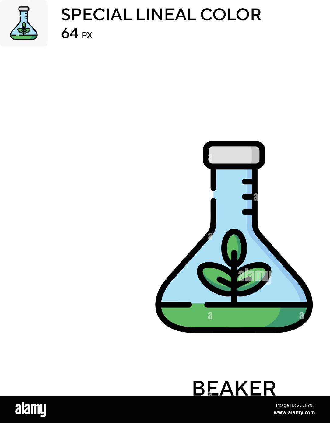 Beaker Special lineal color icon. Illustration symbol design template ...